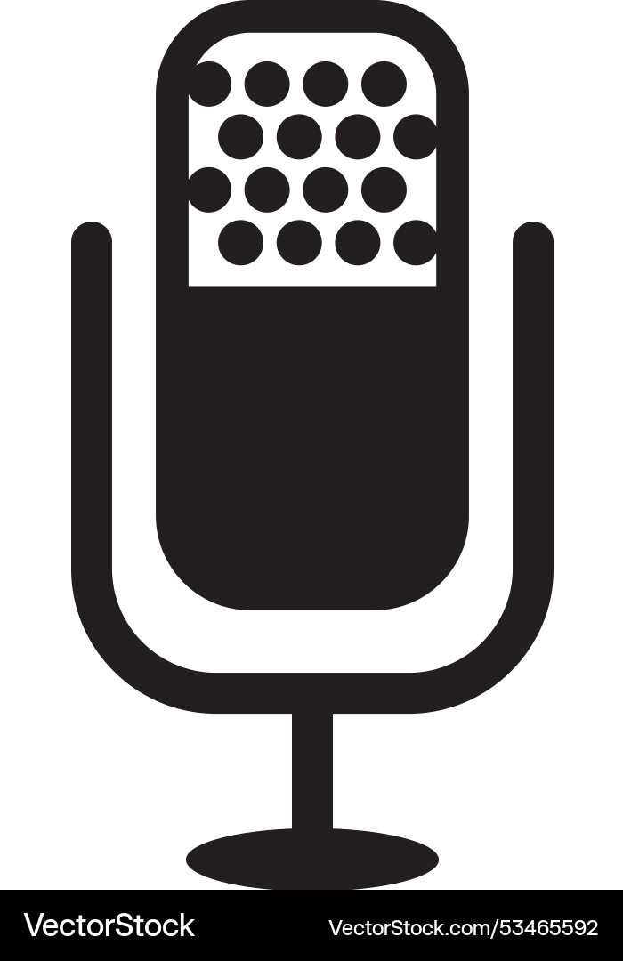 Mic podcast icon logo design template isolated Vector Image