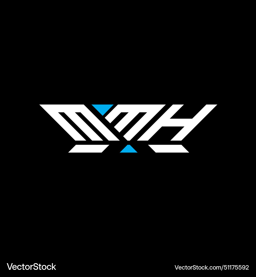 Mmh letter logo design mmh simple and modern logo Vector Image