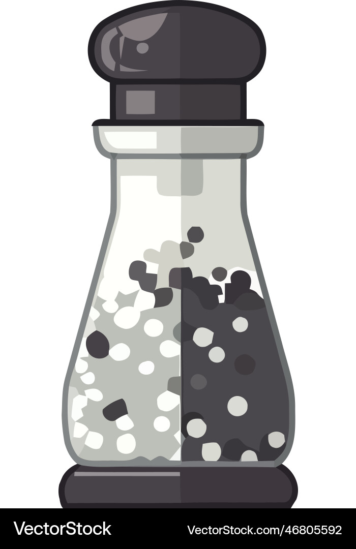 Organic bottle shaker salt pepper Royalty Free Vector Image