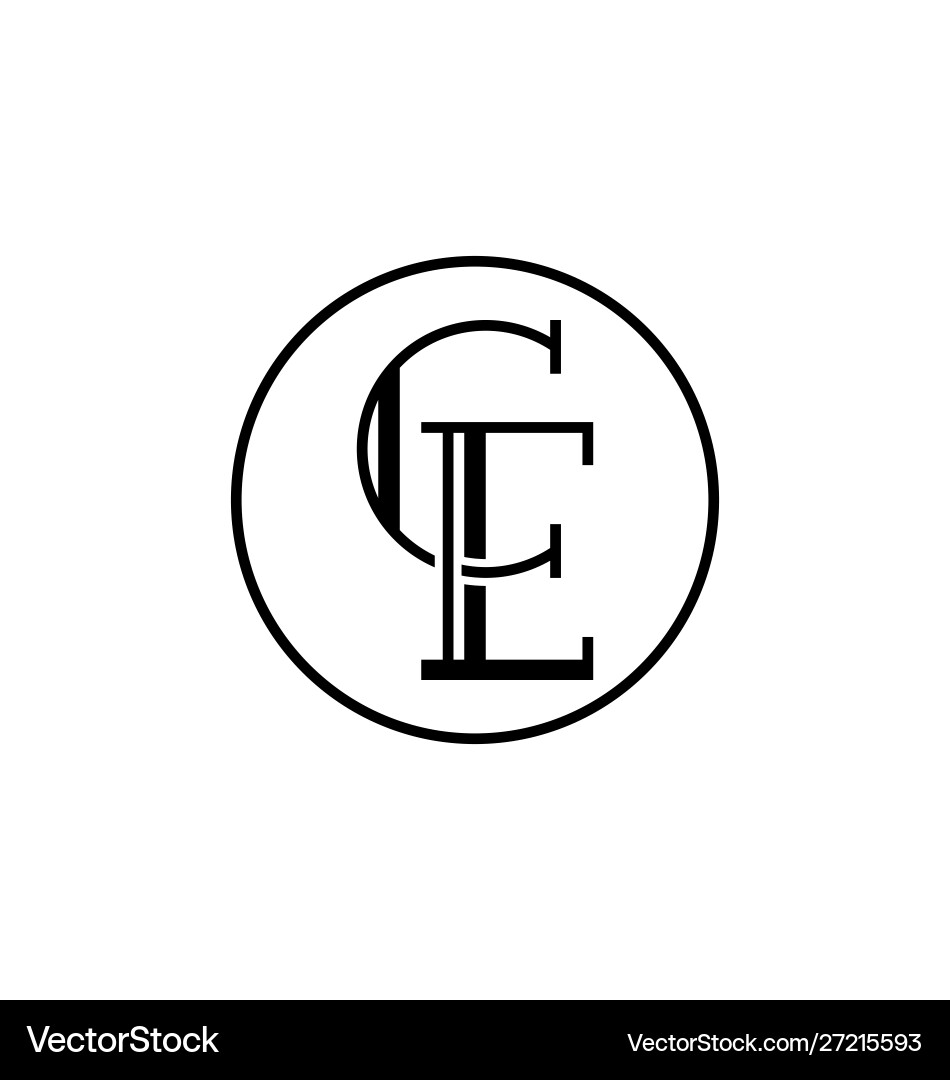 C e letter logo alphabet design Royalty Free Vector Image