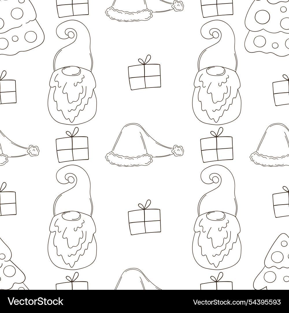 Christmas background coloring pattern in hand Vector Image