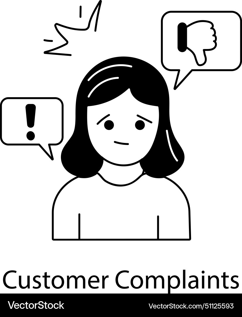 Customer complaints Royalty Free Vector Image - VectorStock