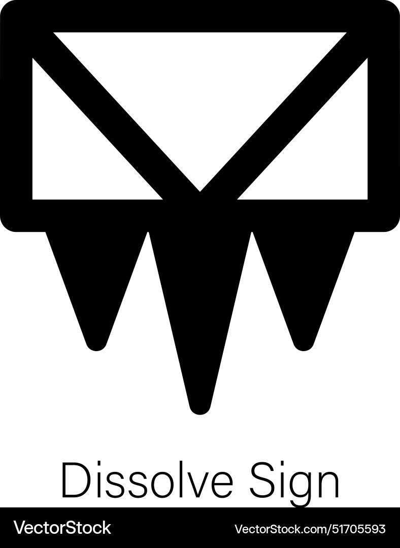 Dissolve sign Royalty Free Vector Image - VectorStock
