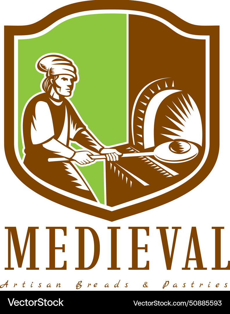 Medieval artisan breads logo Royalty Free Vector Image