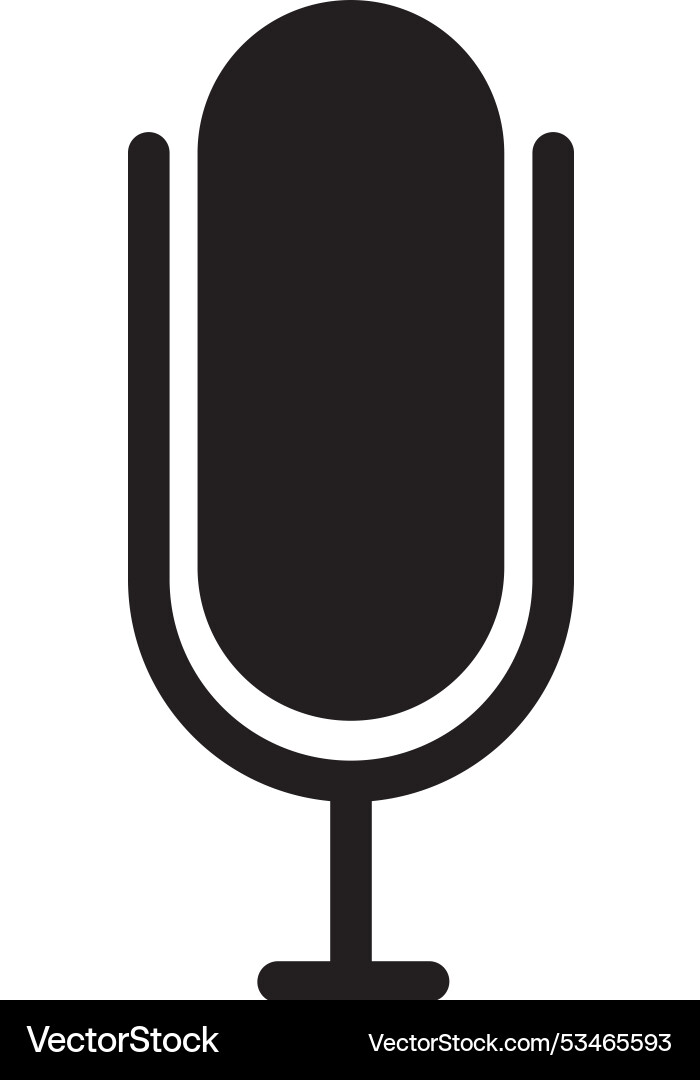 Mic podcast icon logo design template isolated Vector Image
