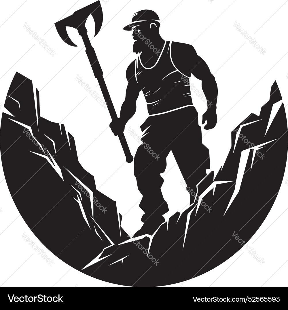 Mineral marauder of lodes mining Royalty Free Vector Image