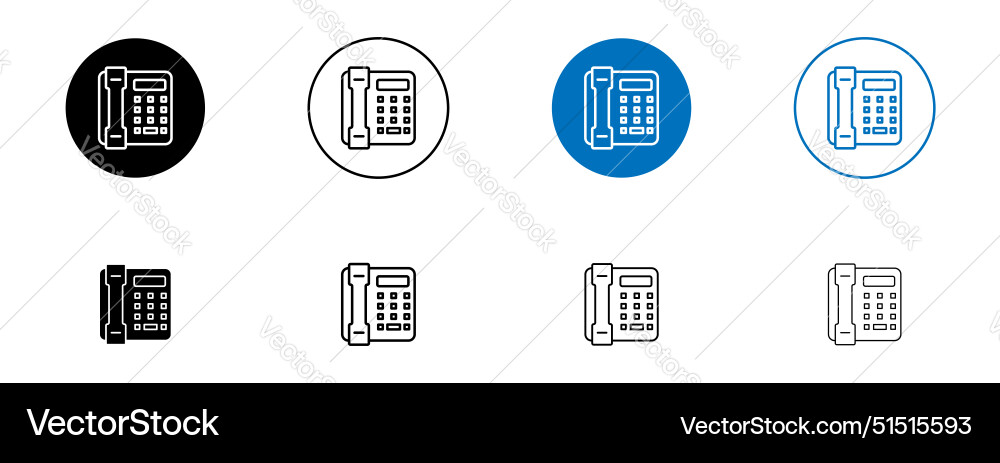 Office phone icon Royalty Free Vector Image - VectorStock