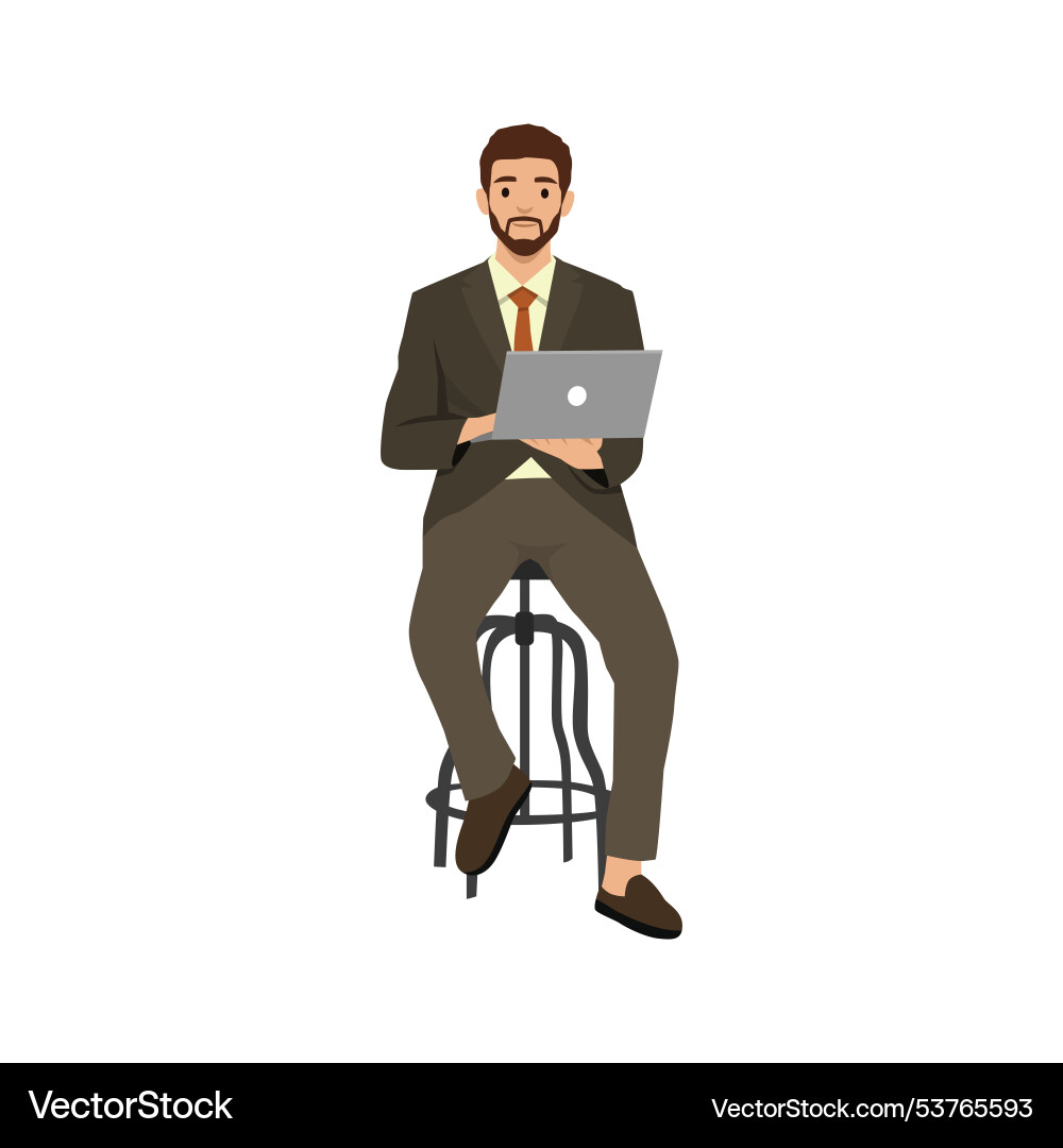 Young businessman creative outsourced employee Vector Image