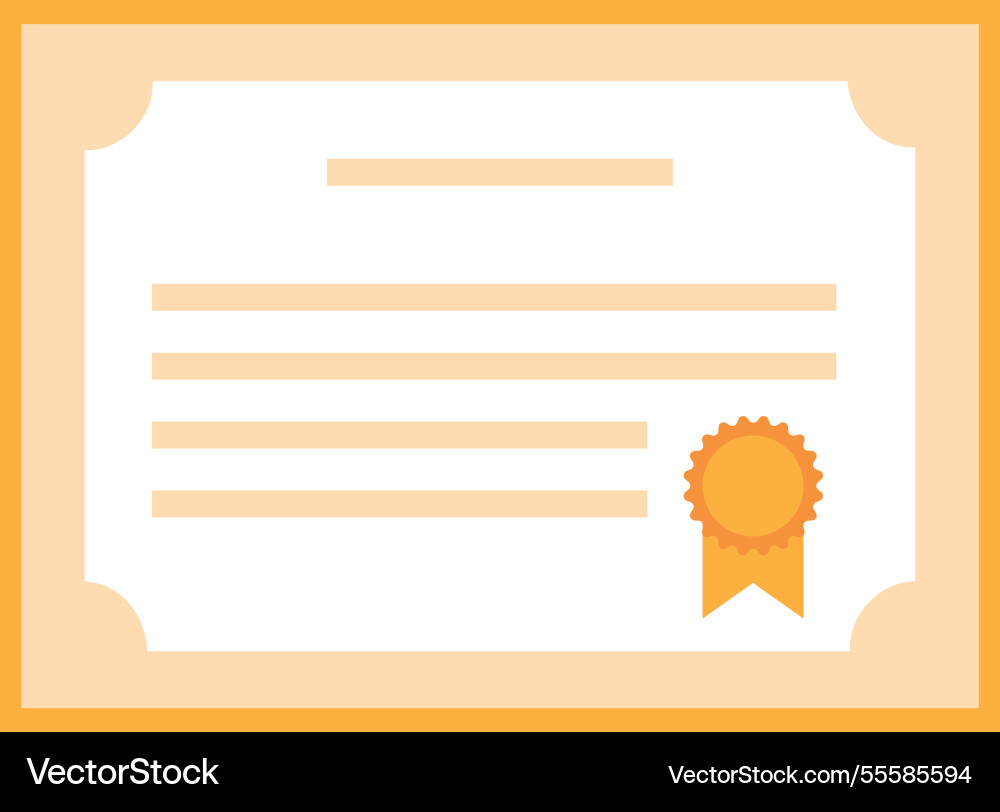 Business registration official certificate icon Vector Image
