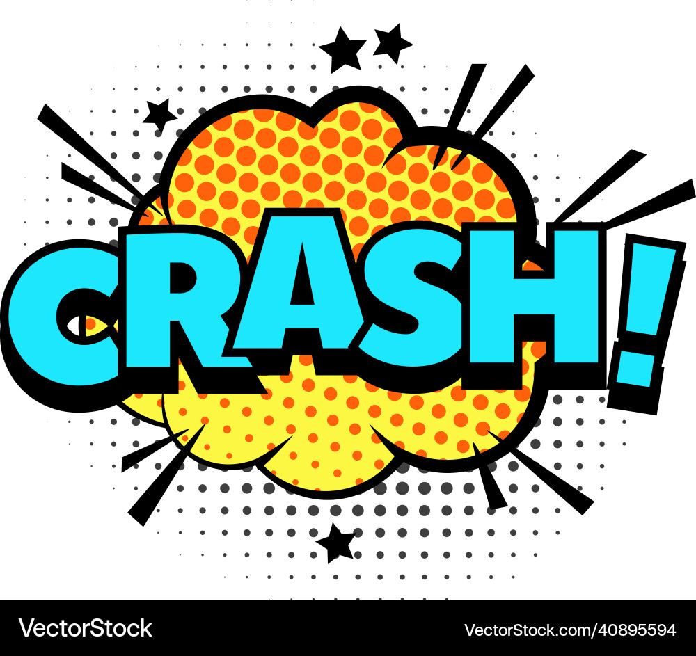Crash Sound für Comic Magazin Pop Lizenzfreies Vektorbild