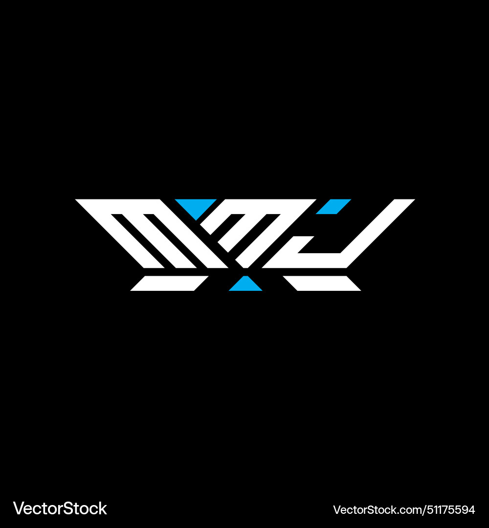 Mmj letter logo design mmj simple and modern logo Vector Image