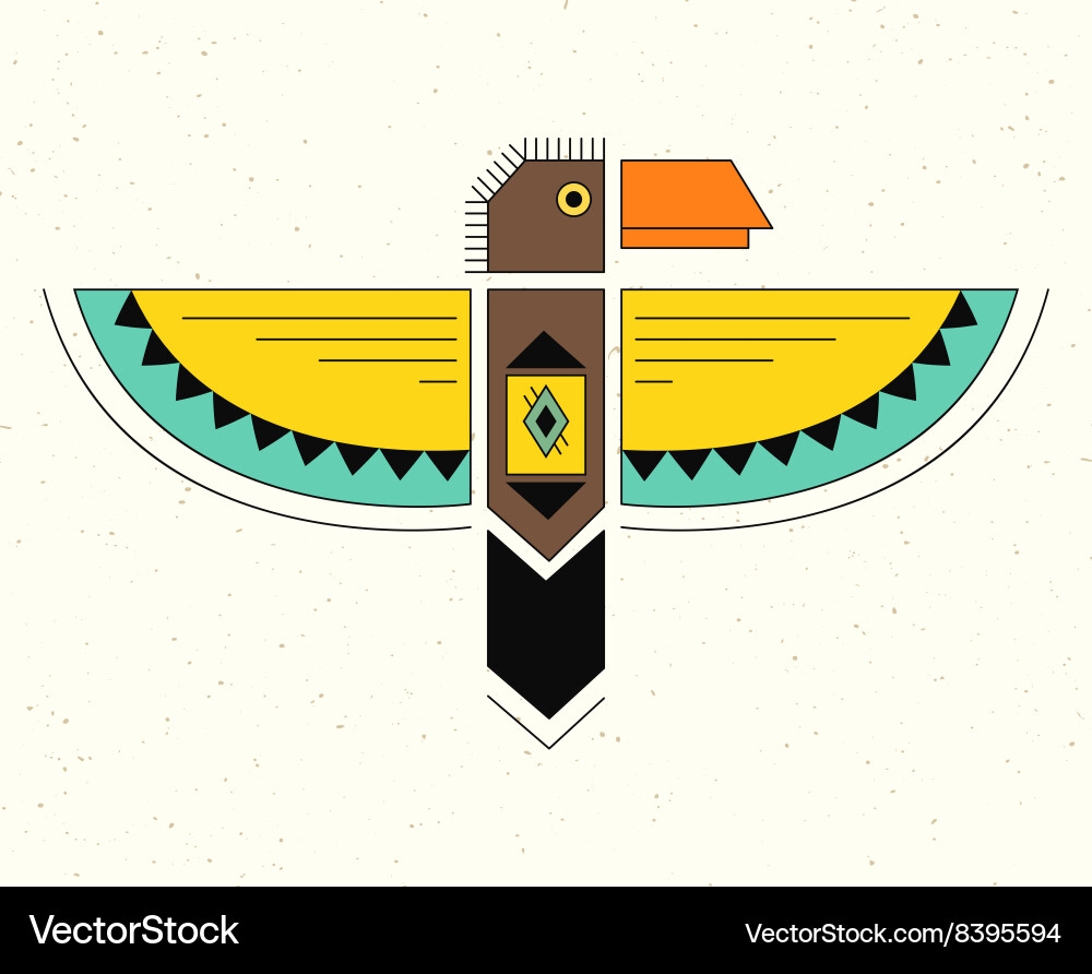 Native Thunderbird Symbol Royalty Free Vector Image