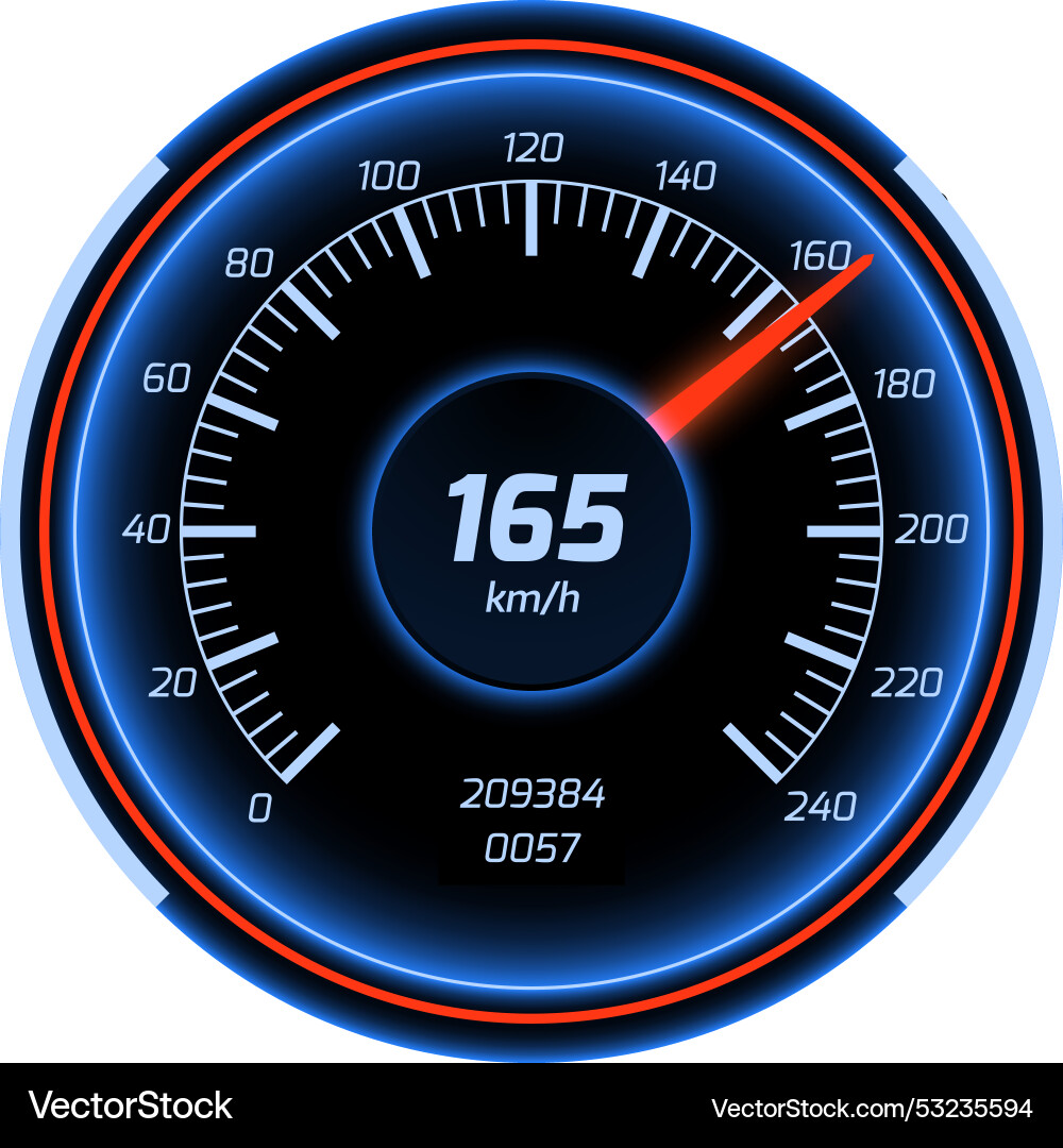 Speedometer mockup realistic car control panel Vector Image