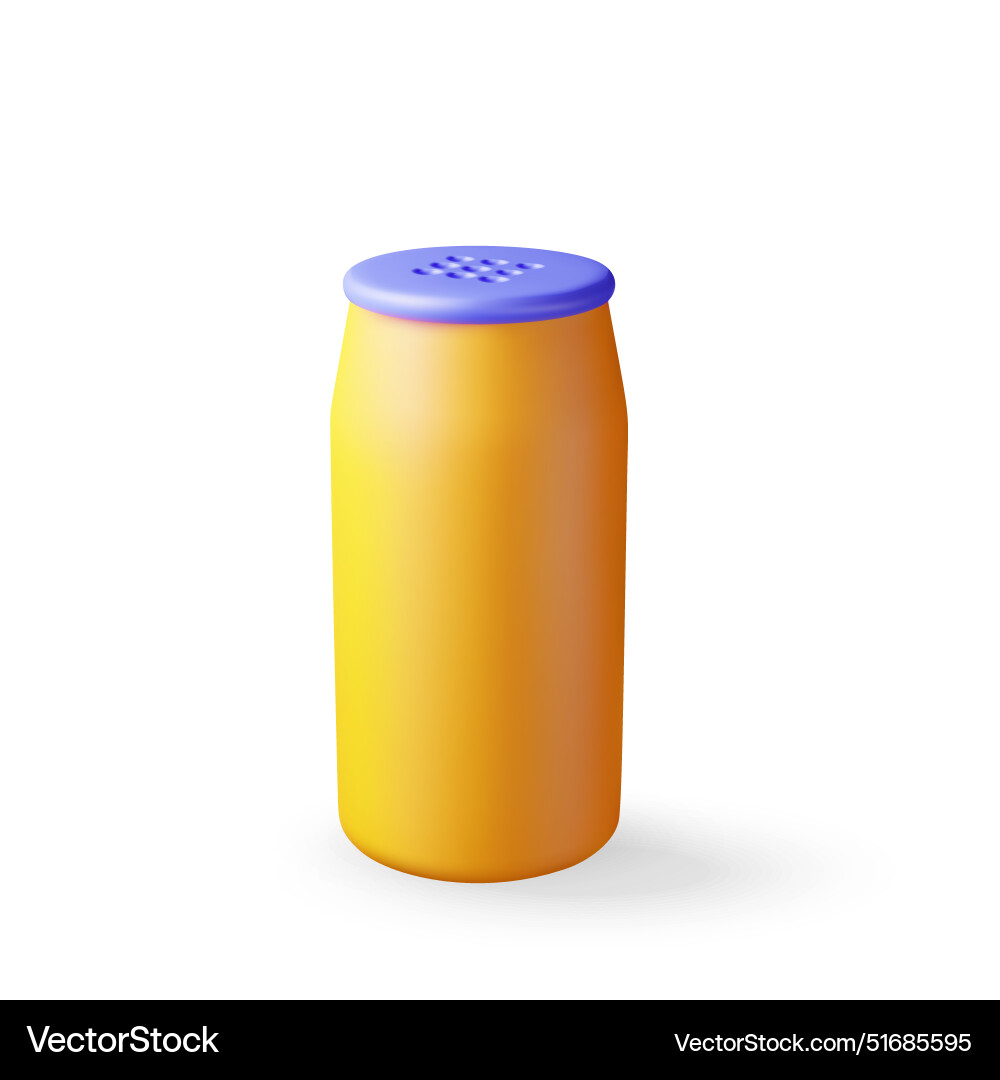 3d detergent powder bottle isolated on white Vector Image