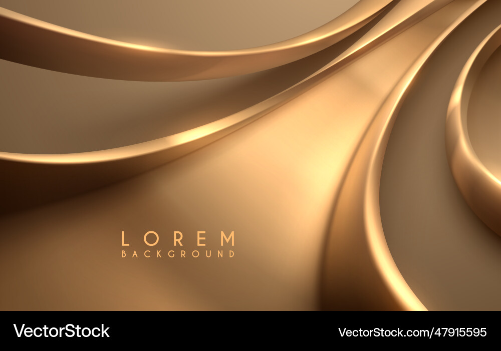 Abstract luxury golden shapes background template Vector Image