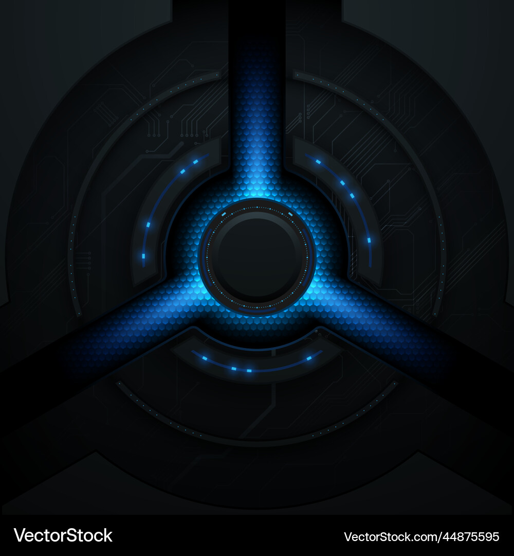 Abstract technology panel with blue light Vector Image