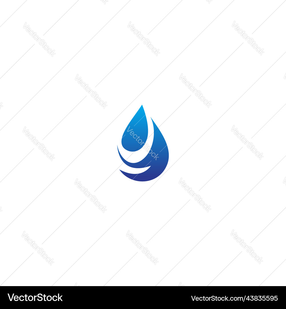 Abstract Water Drop Logo Royalty Free Vector Image