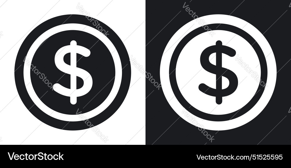 Dollar icon Royalty Free Vector Image - VectorStock