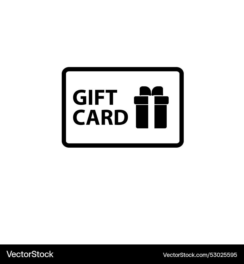 Gift card present voucher solid flat icon Vector Image