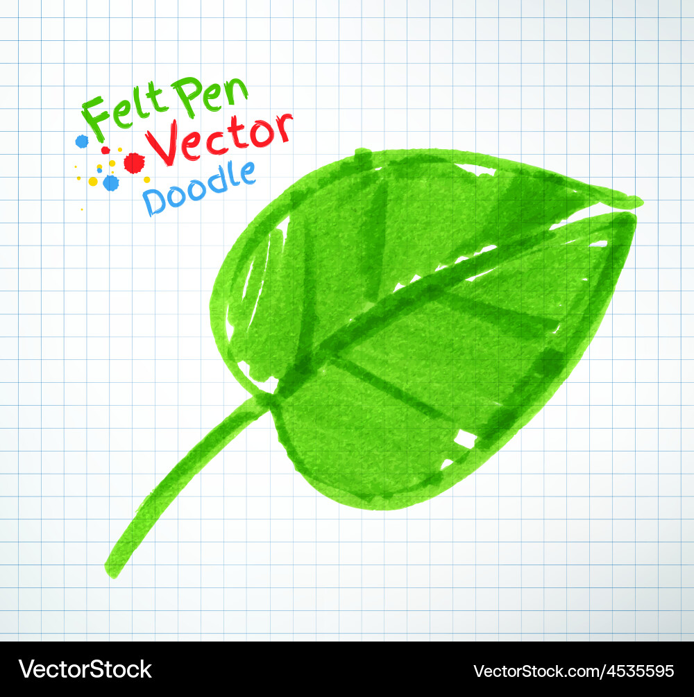 Green leaf Royalty Free Vector Image - VectorStock