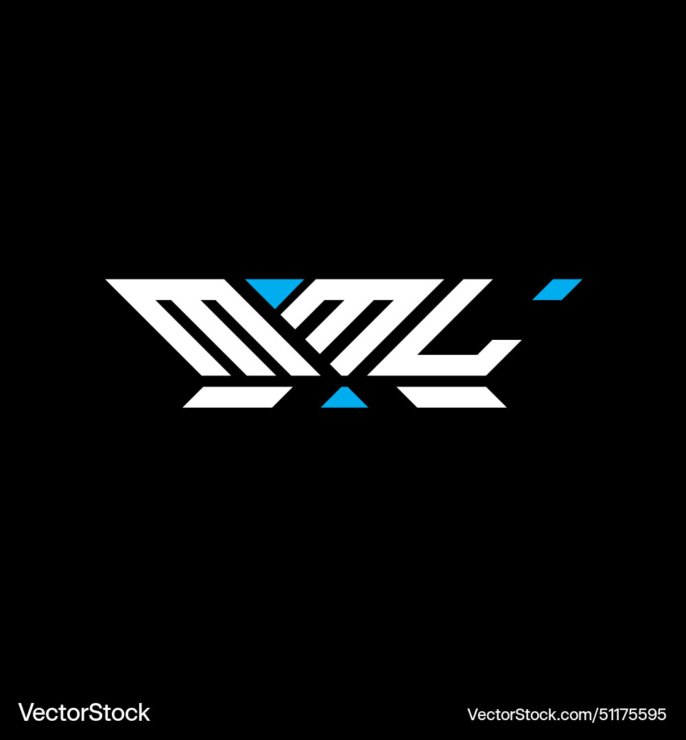 Mml letter logo design mml simple and modern logo Vector Image