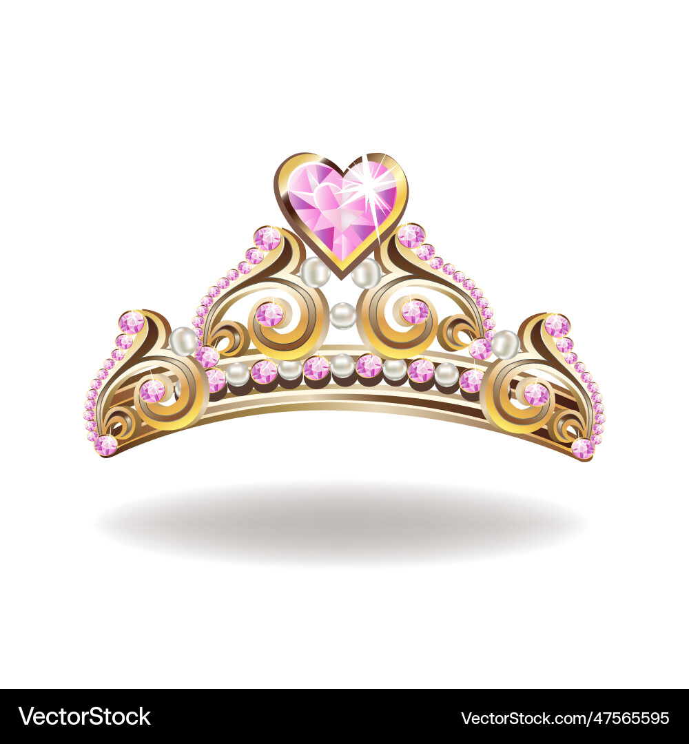 Princess jewel tiara Royalty Free Vector Image