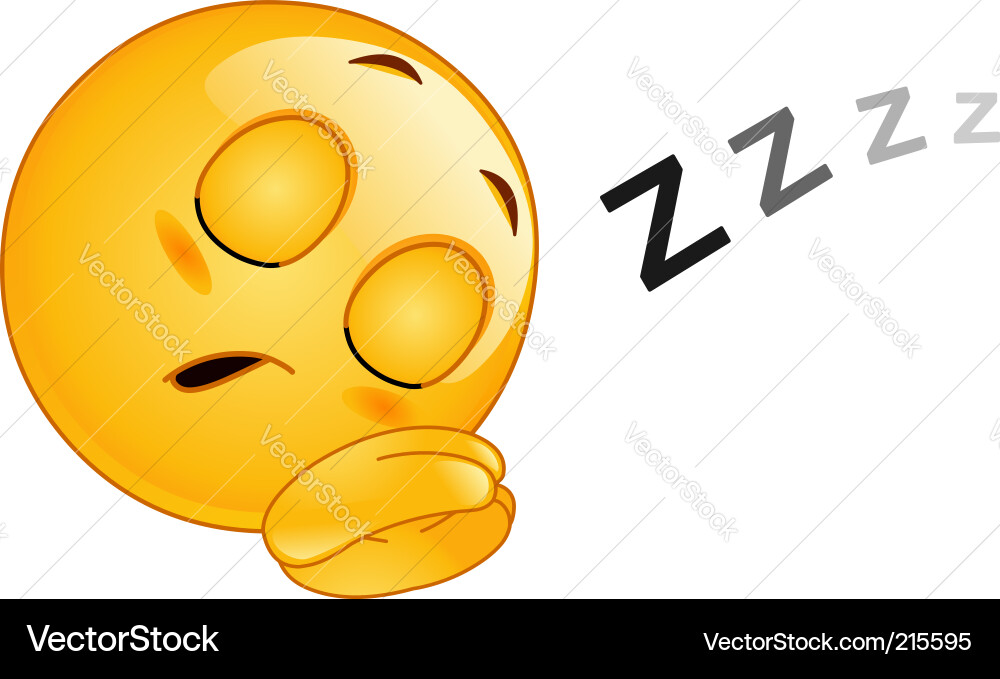 Sleeping emoticon Royalty Free Vector Image - VectorStock