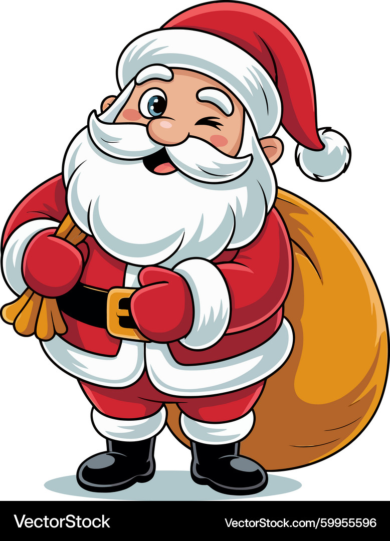 Classic Santa Claus Christmas Clip Art – Royalty-Free Vector | VectorStock