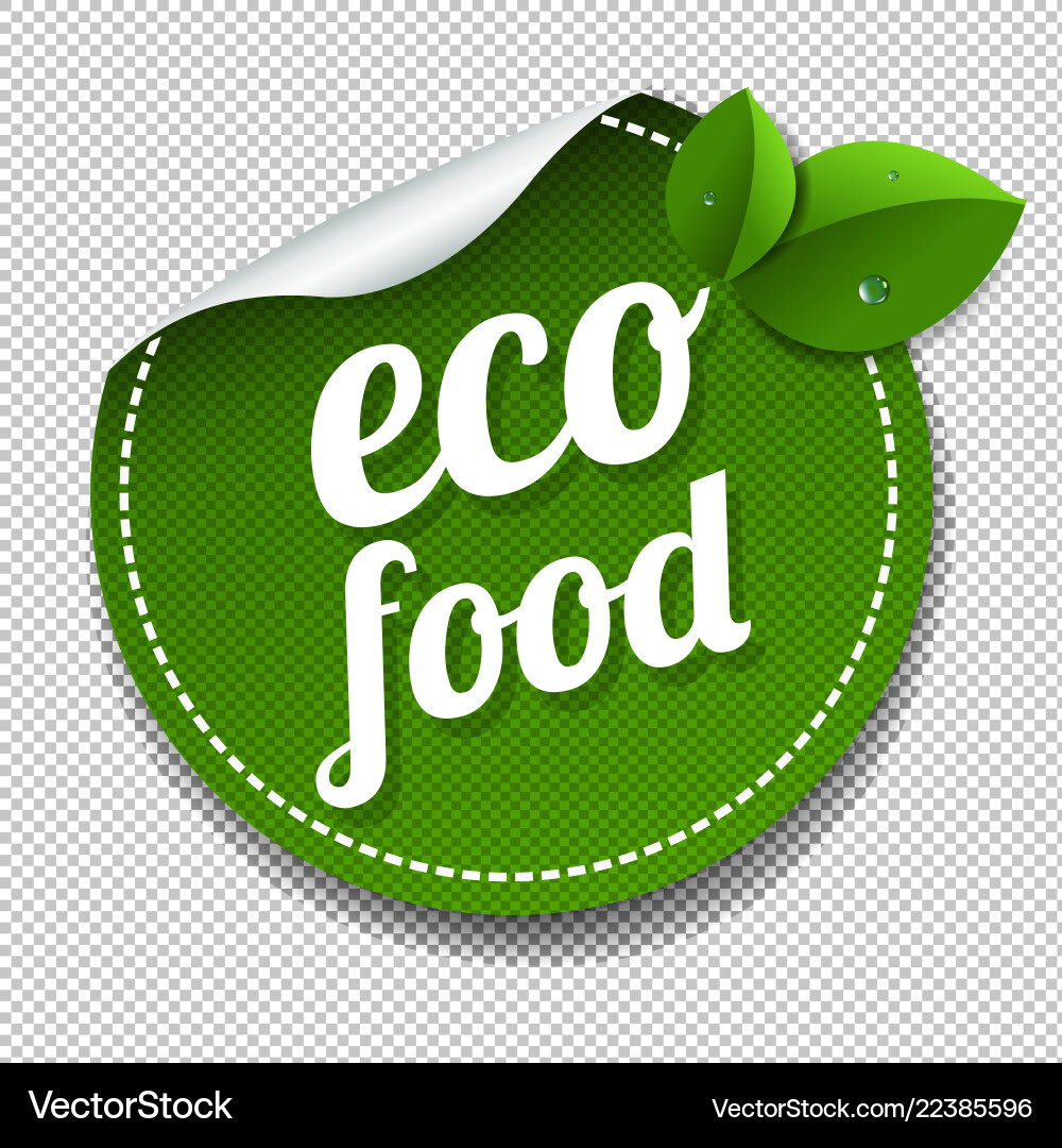 Eco food isolated transparent background Vector Image