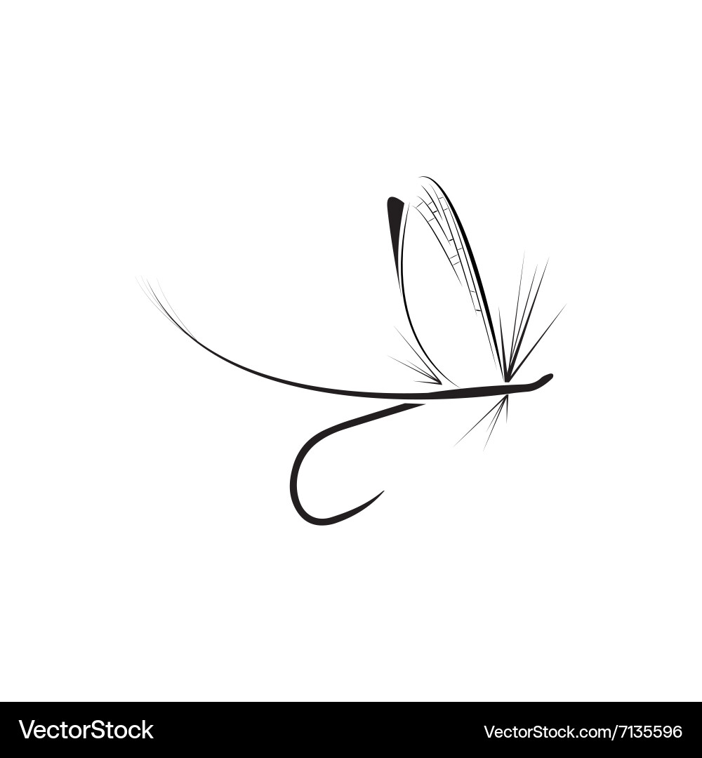 Fly fishing icon Royalty Free Vector Image - VectorStock