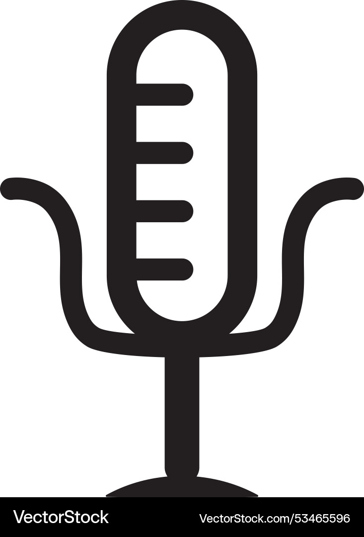 Mic podcast icon logo design template isolated Vector Image