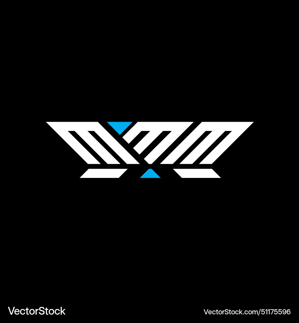 Mmm letter logo design simple and modern Vector Image