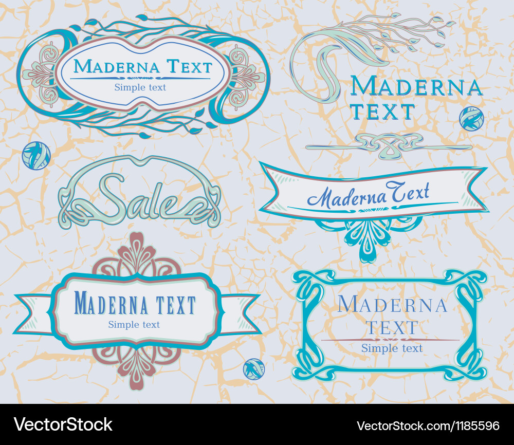 Modern vintage items set 2 Royalty Free Vector Image