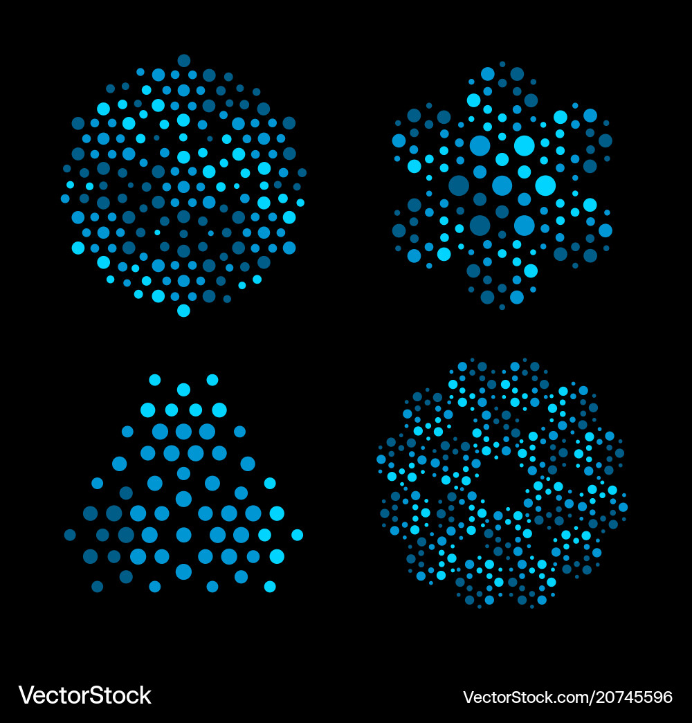 Neural networks logo company futuristic Royalty Free Vector