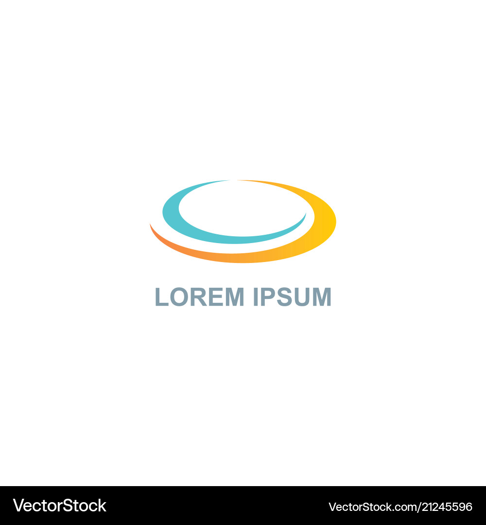 Round oval loop company logo Royalty Free Vector Image