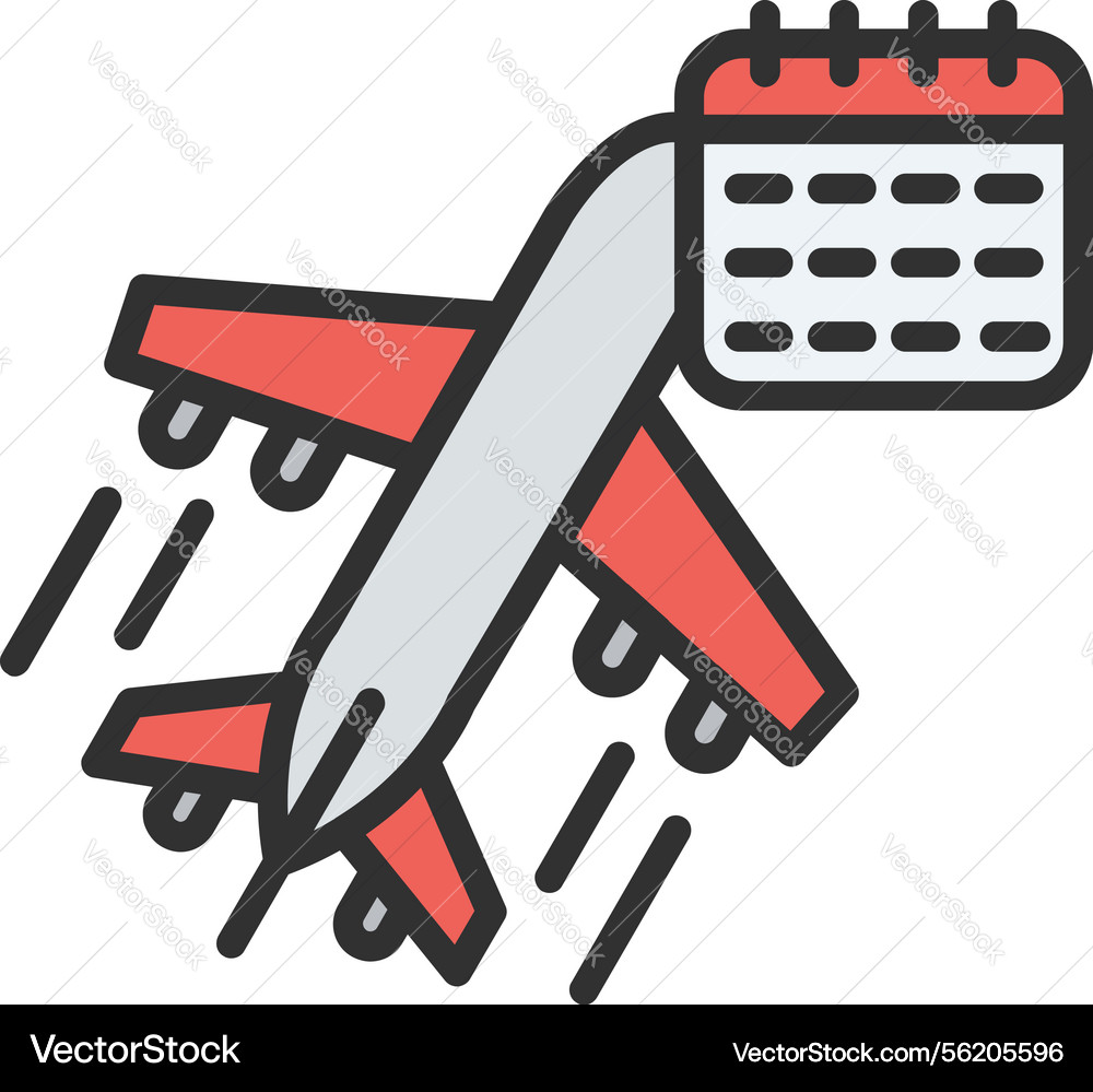 Schedule outline filled icon Royalty Free Vector Image