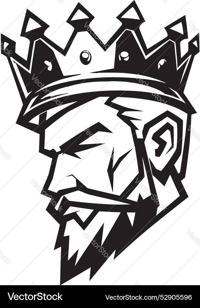 Sovereign demeanor monochromatic art celebrating Vector Image