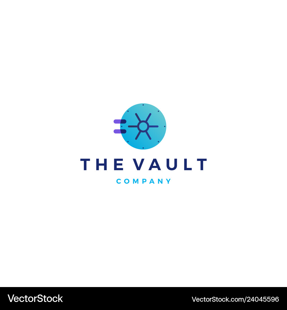 Vault Door Logo Safe Handle Wheel Vault Door Royalty Free Vector Image