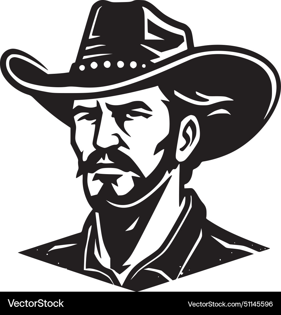 Western - black and white Royalty Free Vector Image