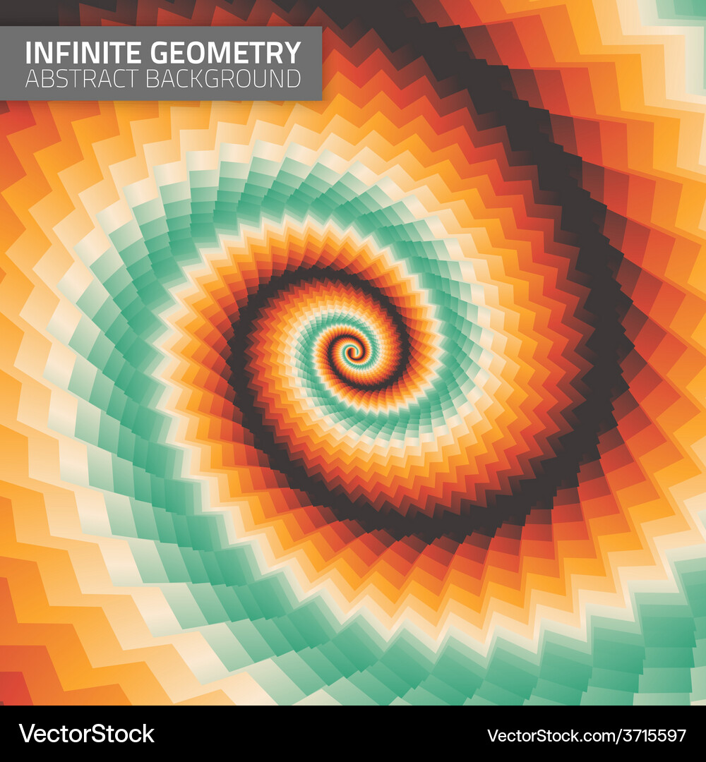 Fractal Geometry Spiral Background Royalty Free Vector Image