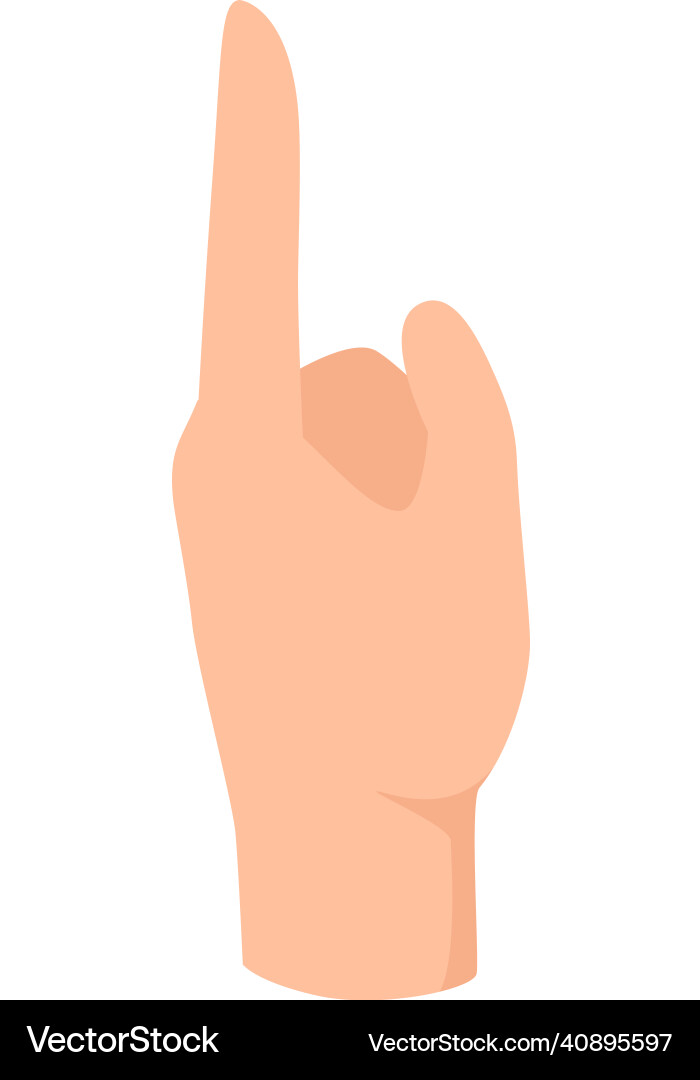 One finger gesture pointer and direction isolated Vector Image