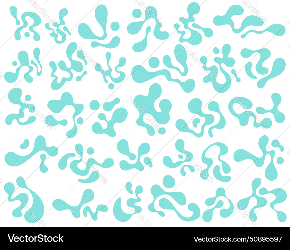 Set of liquid abstract element Royalty Free Vector Image