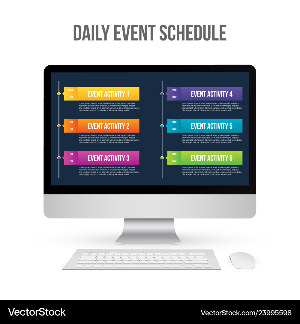 Creative of daily event Royalty Free Vector Image