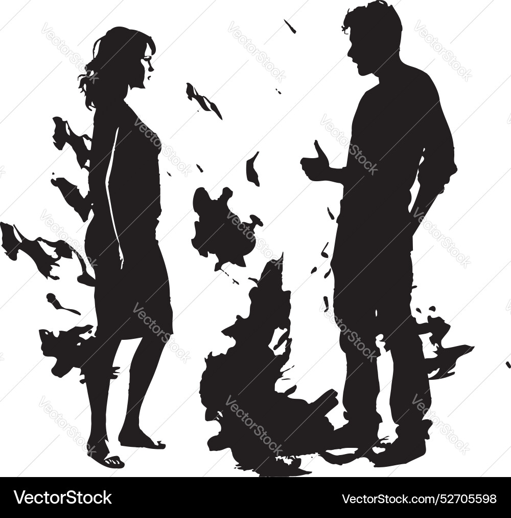 Discord dance dynamic logo for angry couples Vector Image