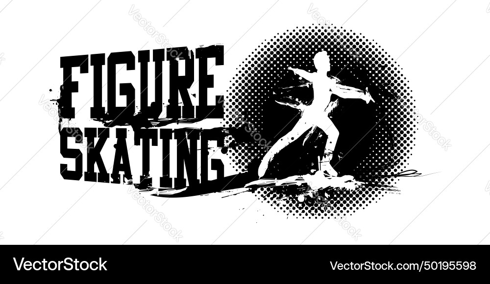 Figure skating banner Royalty Free Vector Image
