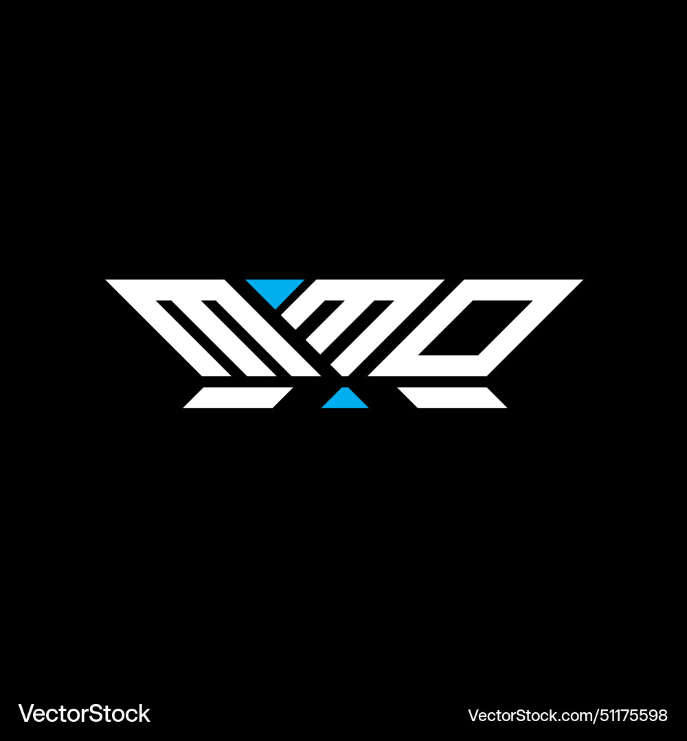 Mmo letter logo design mmo simple and modern logo Vector Image