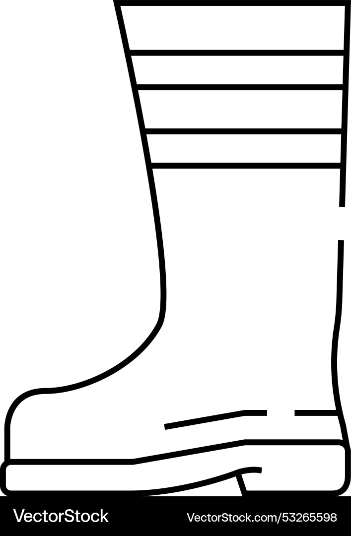 Safety boots ppe protective equipment line icon Vector Image