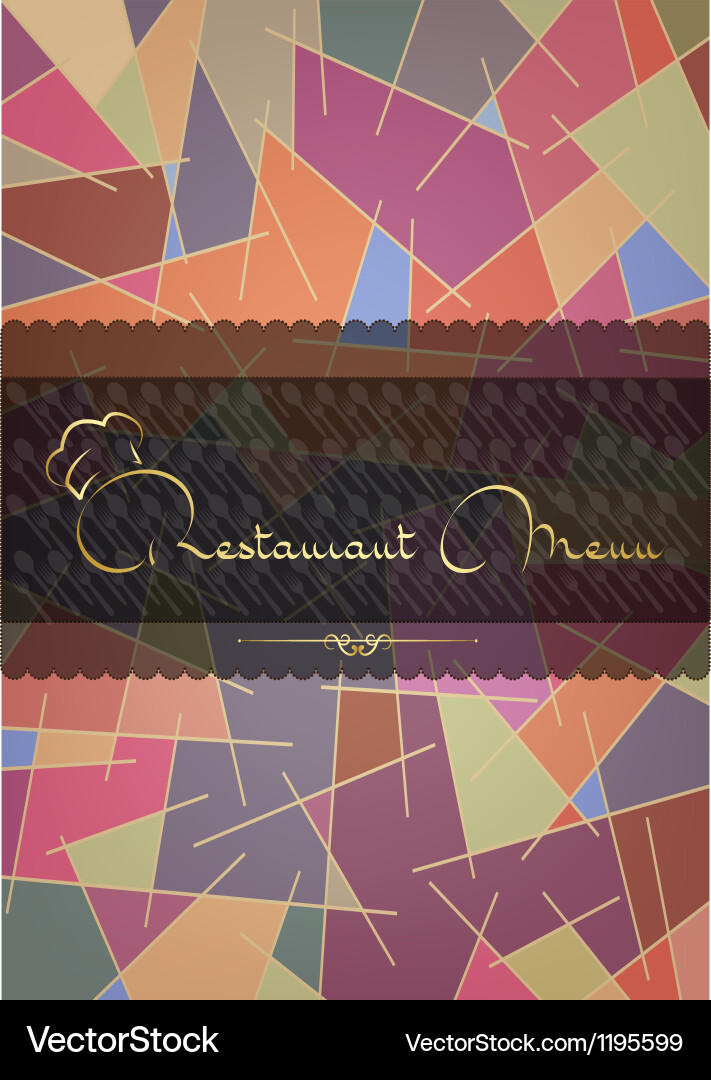 Abstract Restaurant Menu Cover Royalty Free Vector Image