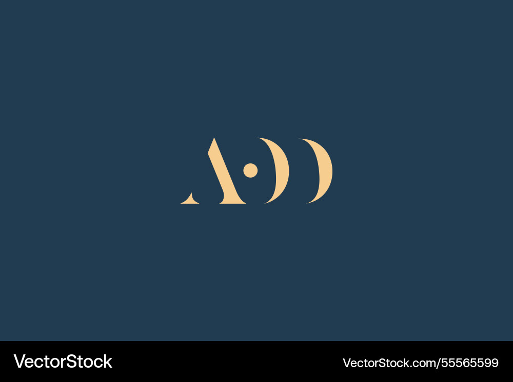 Aod abstract letter logo design Royalty Free Vector Image