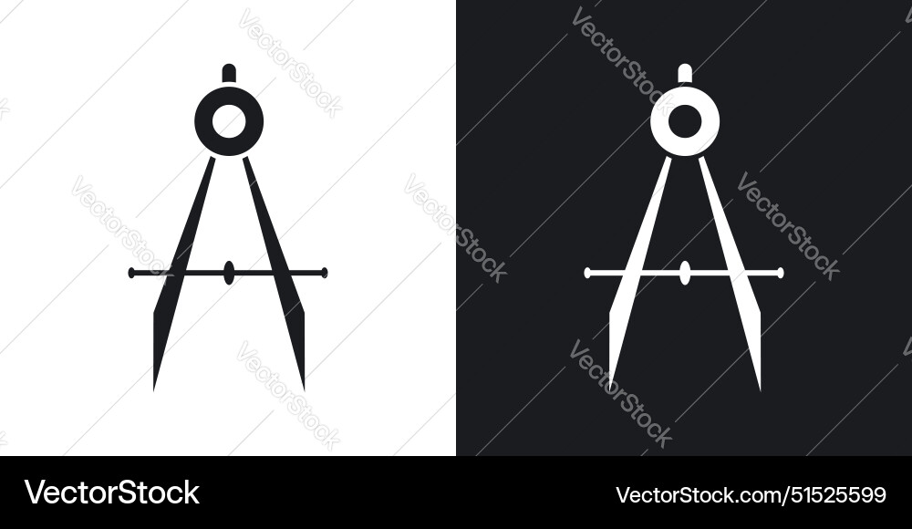 Drafting compass icon Royalty Free Vector Image